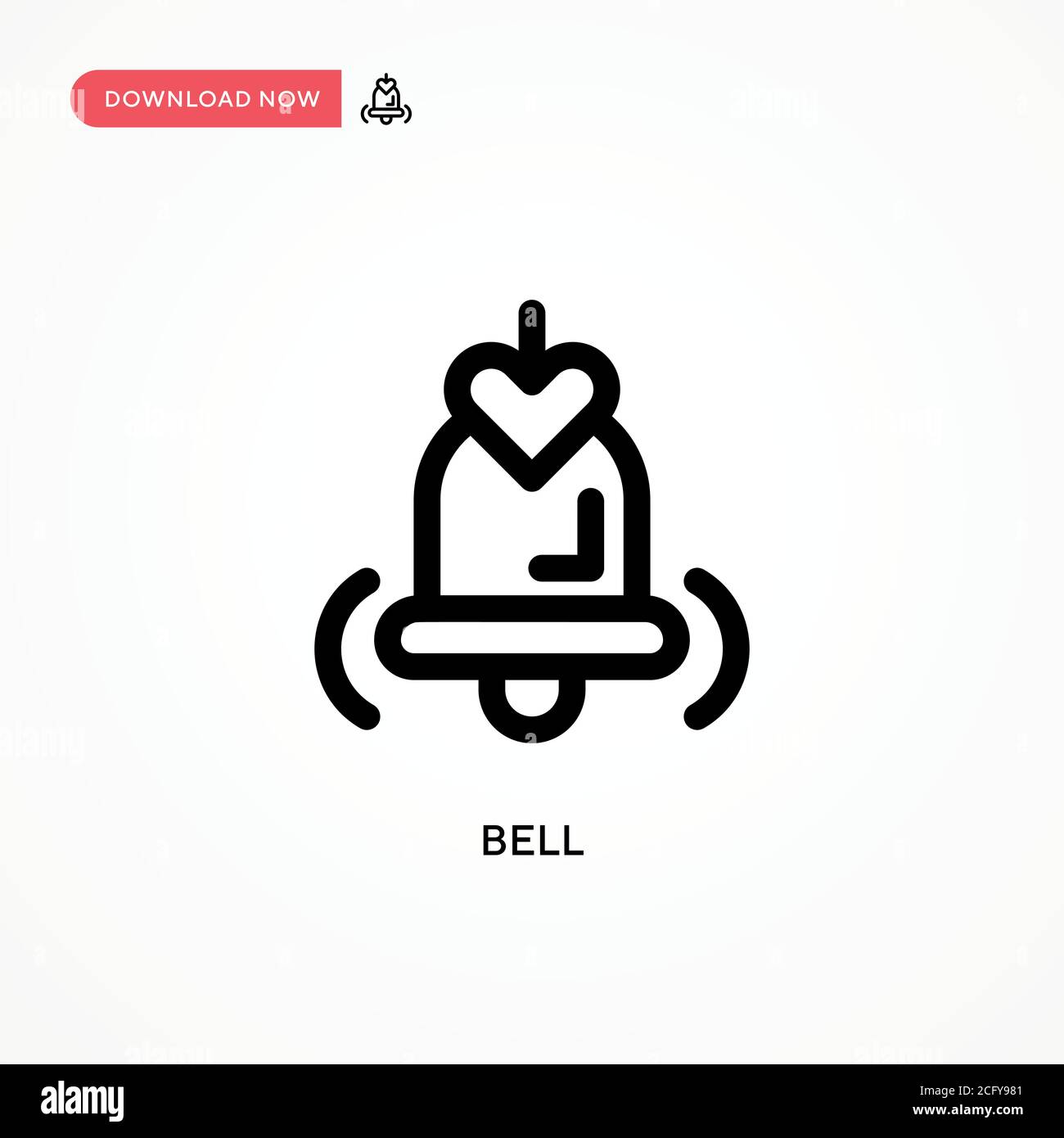 Bell Simple vector icon. Modern, simple flat vector illustration for ...