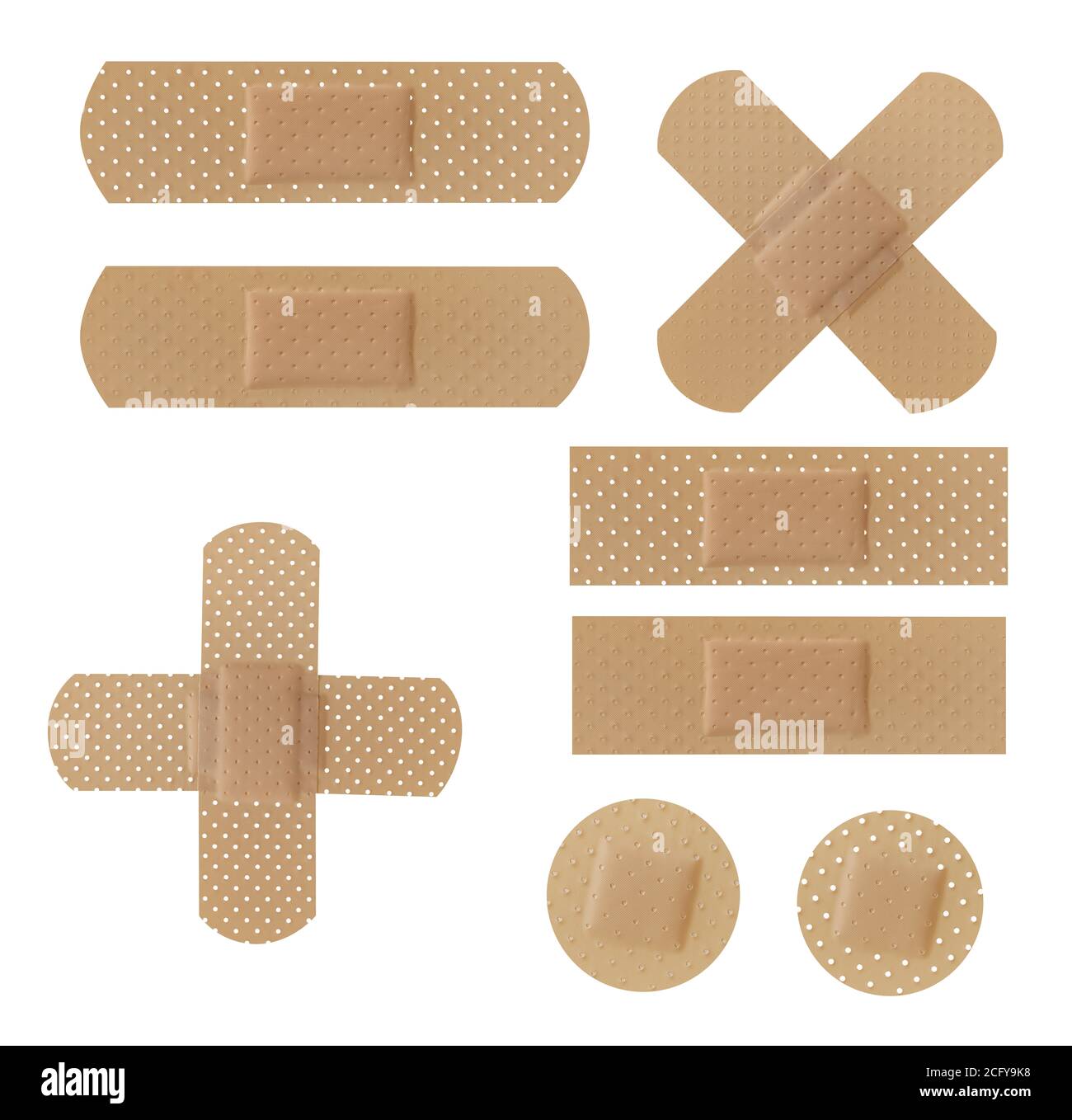 Band aid collection isolated on white Stock Photo - Alamy