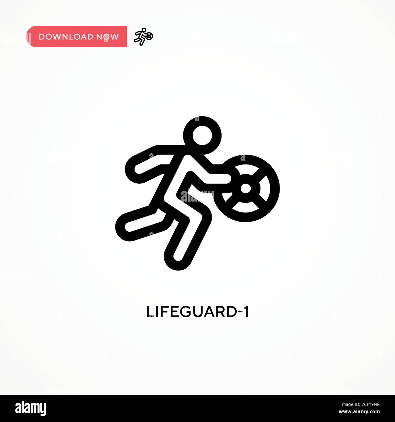 Lifeguard-1 Simple vector icon. Modern, simple flat vector illustration ...