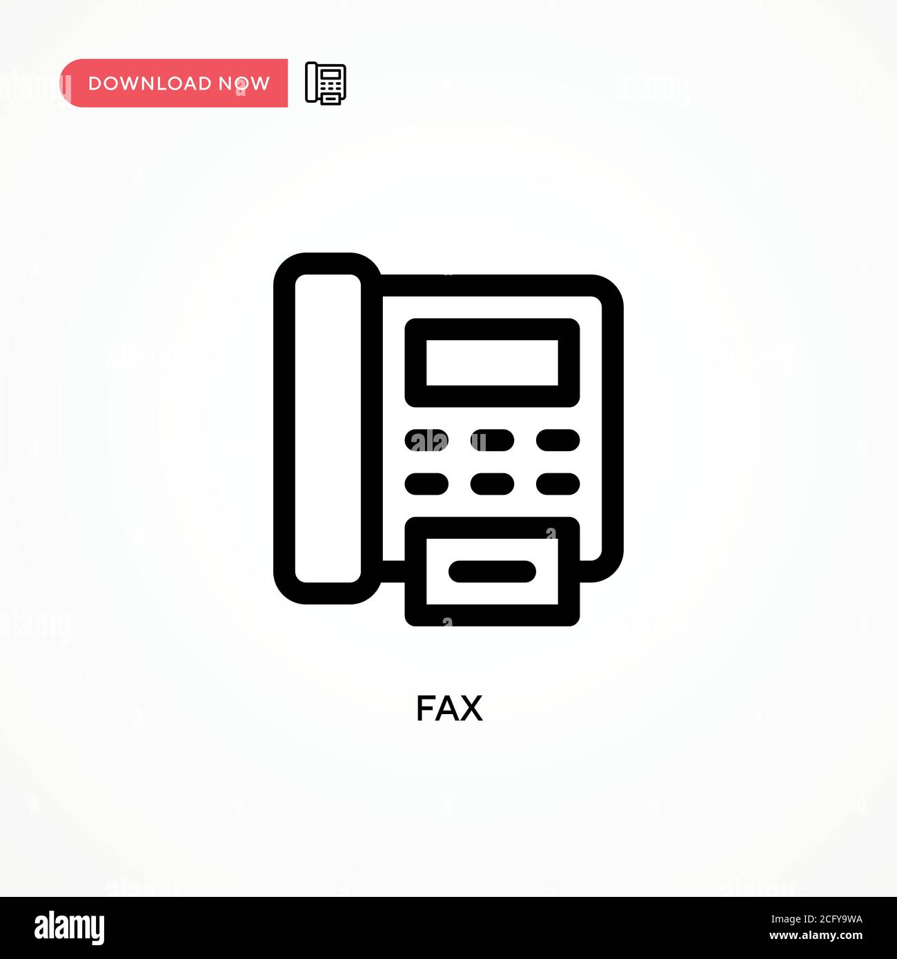 Fax Simple vector icon. Modern, simple flat vector illustration for web ...