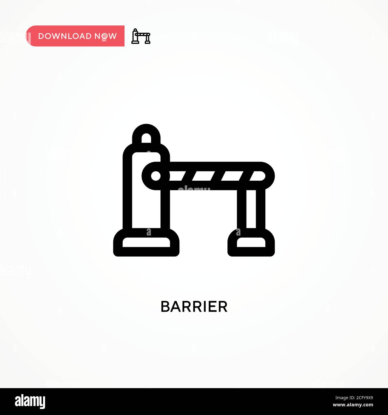 Barrier Simple vector icon. Modern, simple flat vector illustration for ...