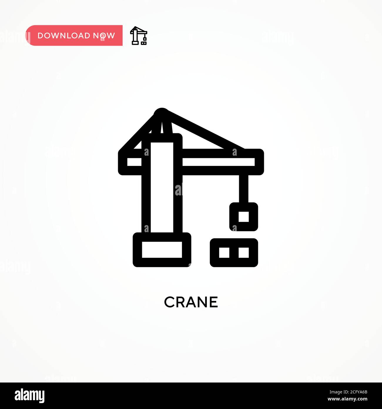 Crane Simple vector icon. Modern, simple flat vector illustration for ...