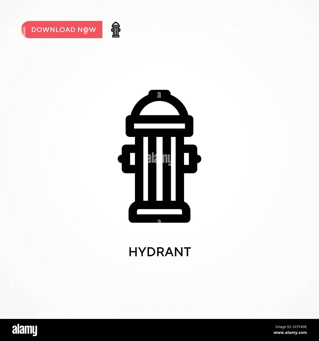 Hydrant Simple vector icon. Modern, simple flat vector illustration for ...