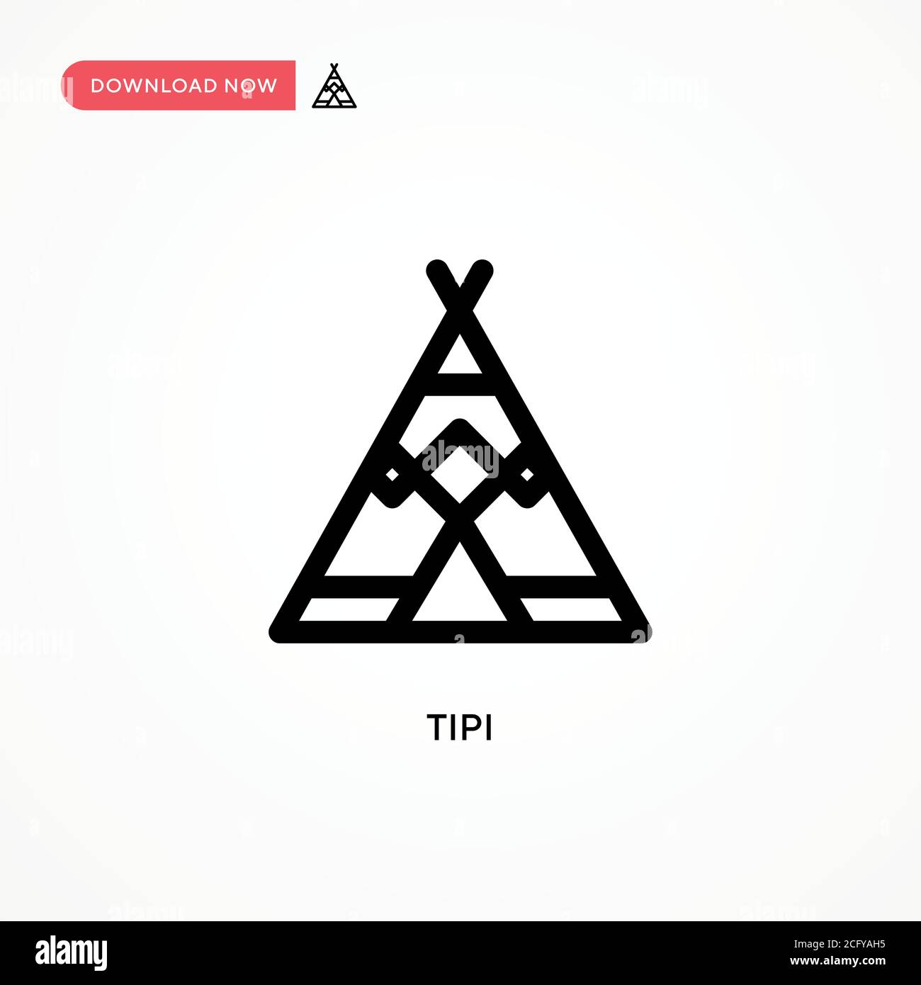 Tipi Simple vector icon. Modern, simple flat vector illustration for web site or mobile app ...