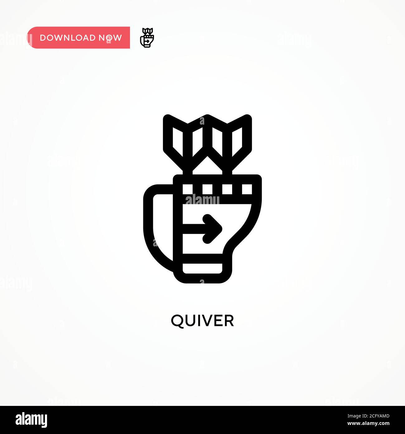 Quiver Simple vector icon. Modern, simple flat vector illustration for web site or mobile app ...