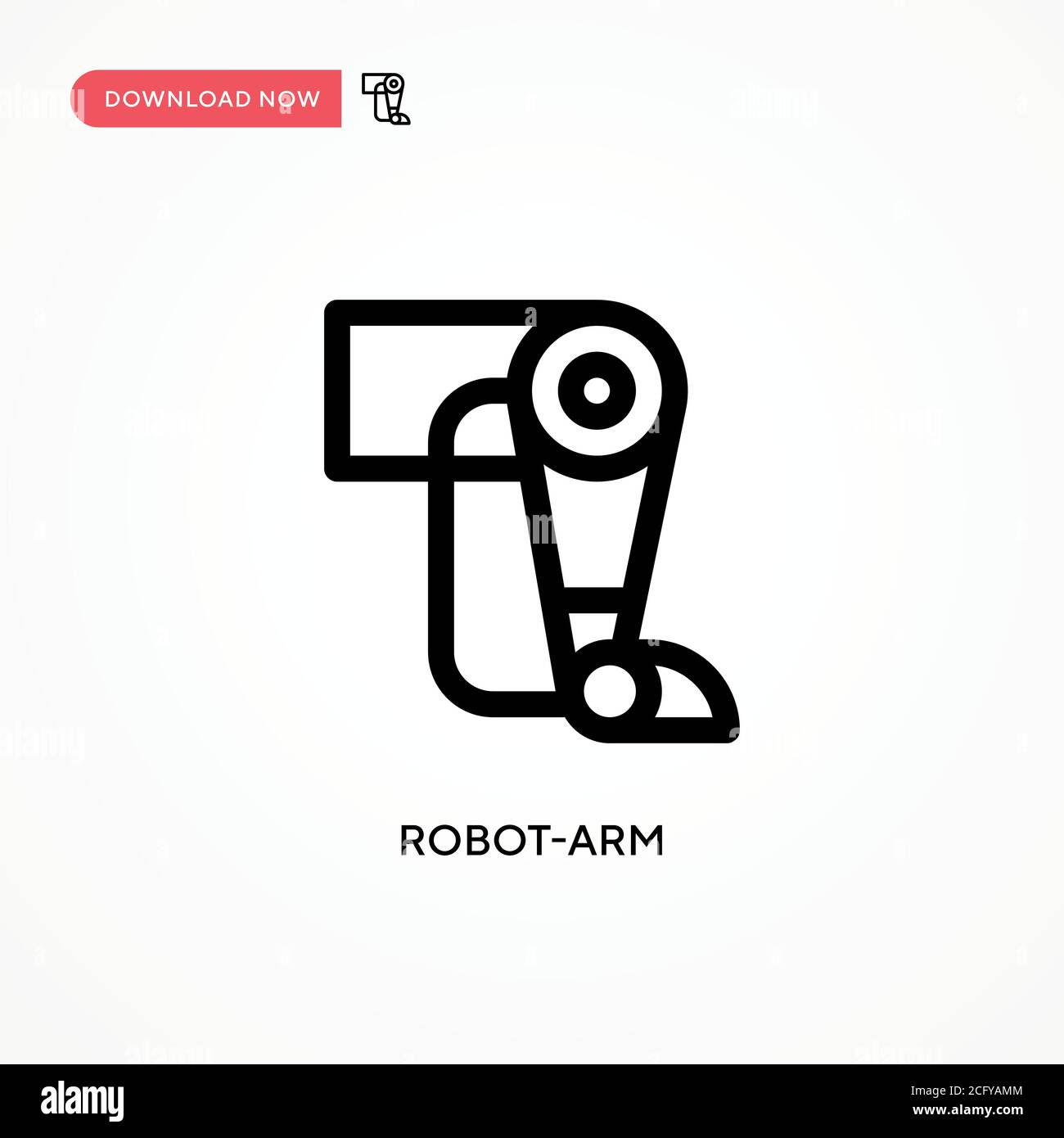Robot-arm Simple vector icon. Modern, simple flat vector illustration ...