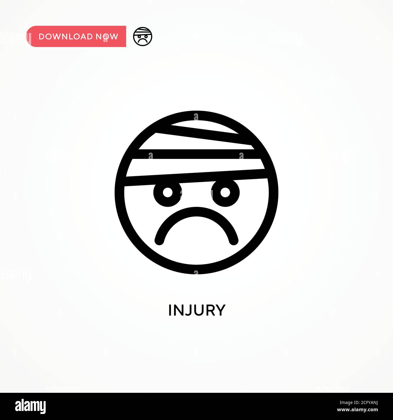 Injury Simple vector icon. Modern, simple flat vector illustration for ...