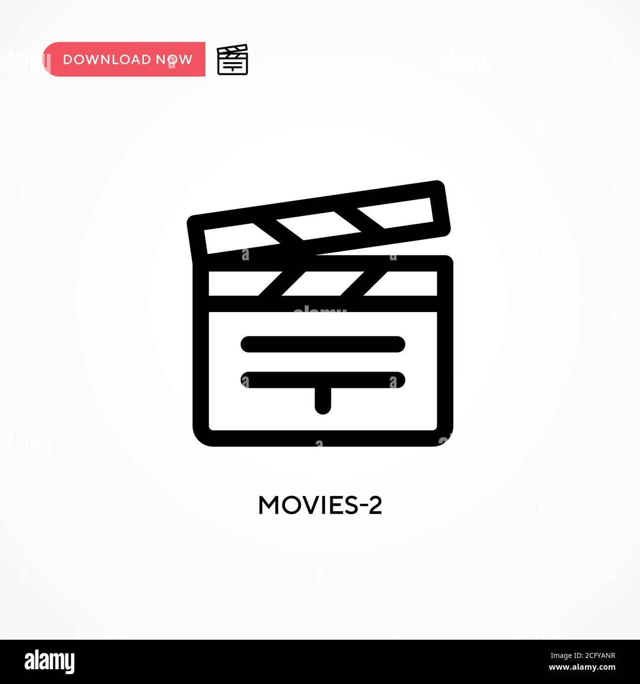 Movies-2 Simple vector icon. Modern, simple flat vector illustration ...