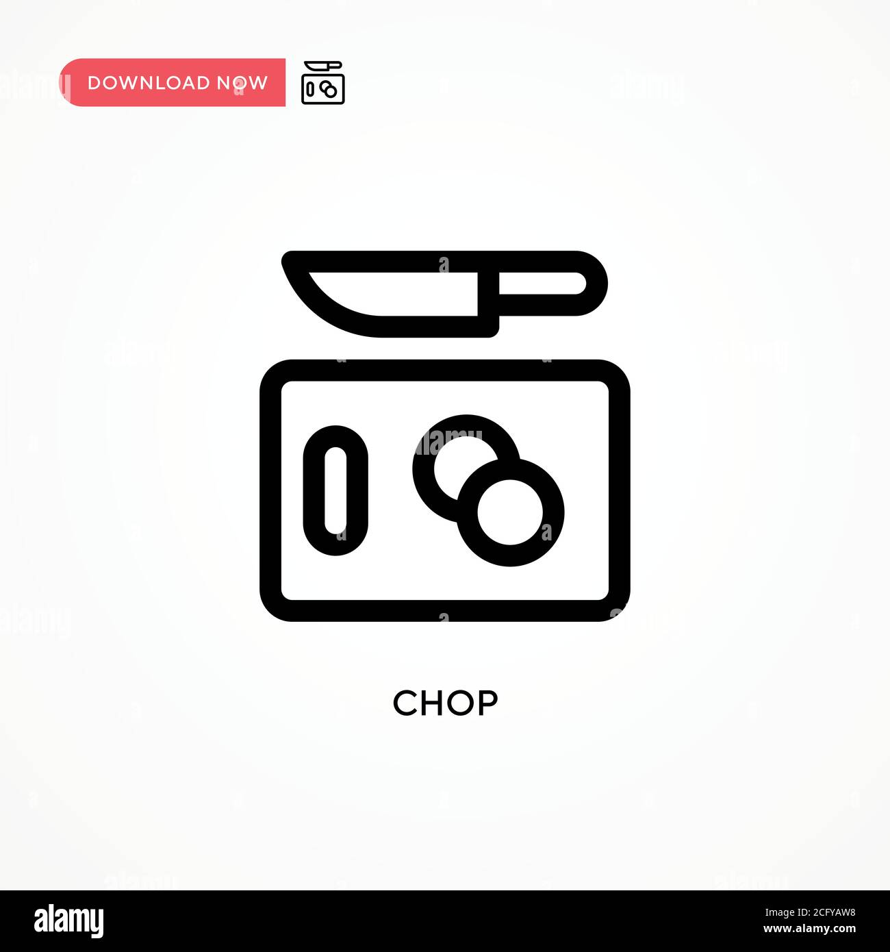 Chop Simple vector icon. Modern, simple flat vector illustration for ...