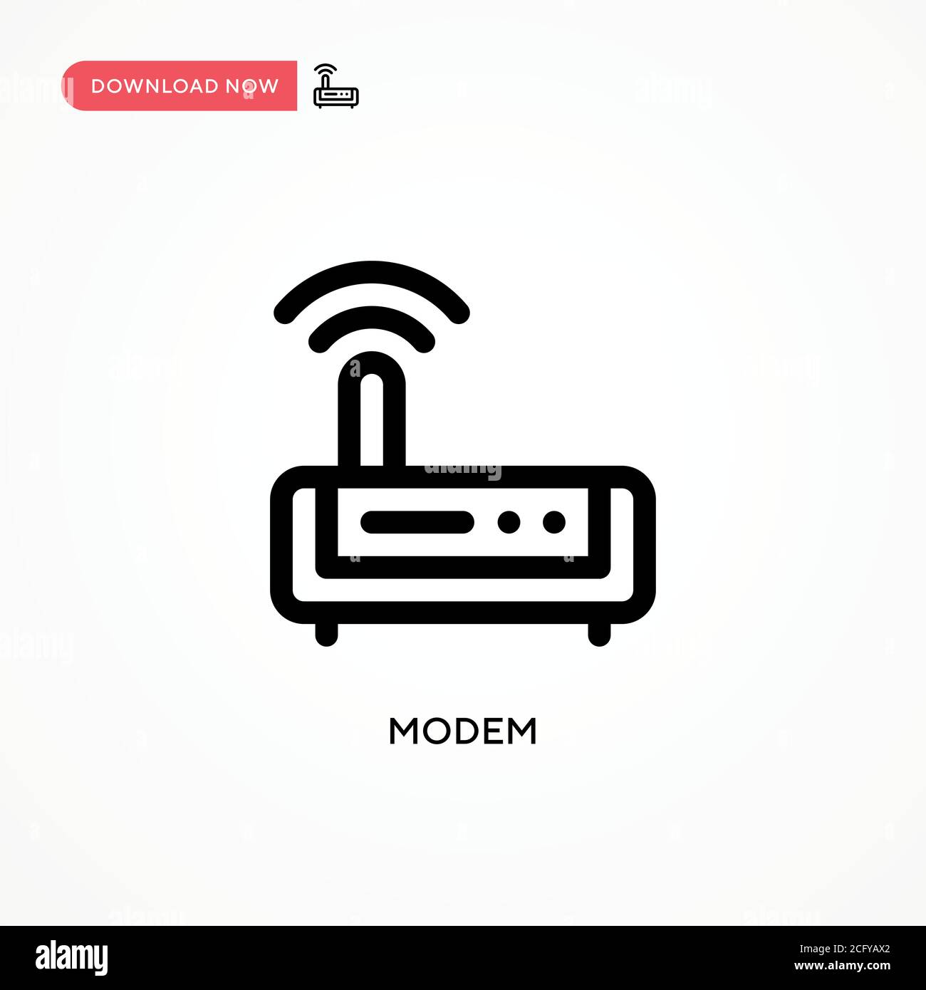 Modem Simple vector icon. Modern, simple flat vector illustration for ...