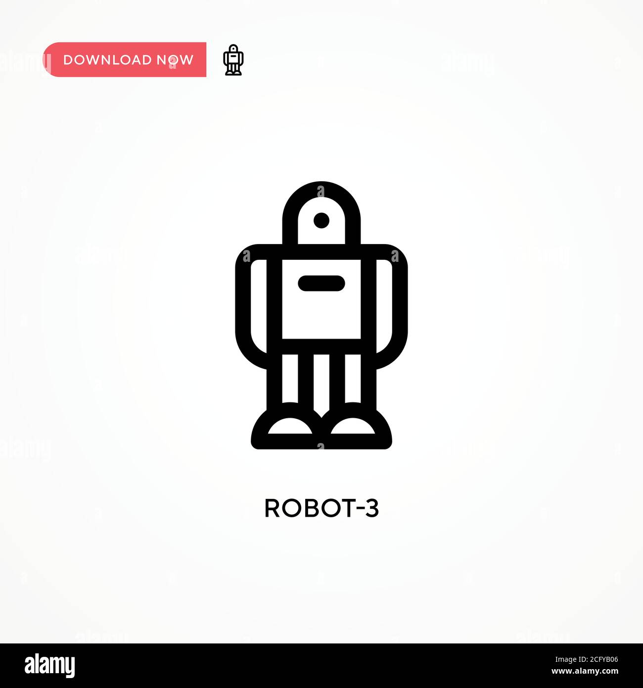 Robot-3 Simple vector icon. Modern, simple flat vector illustration for ...