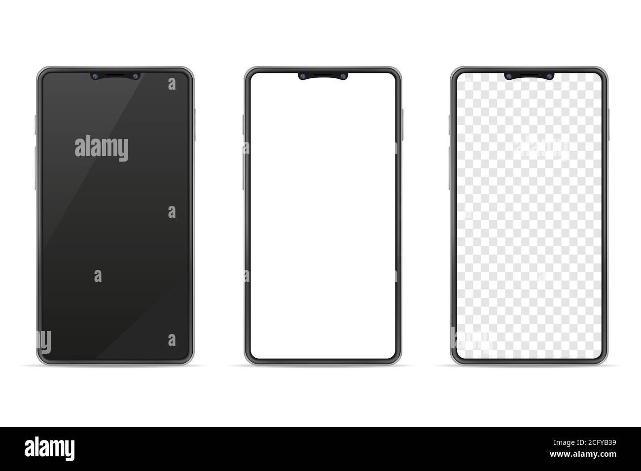 realistic smartphone blank mock up mobile phone for design vector ...