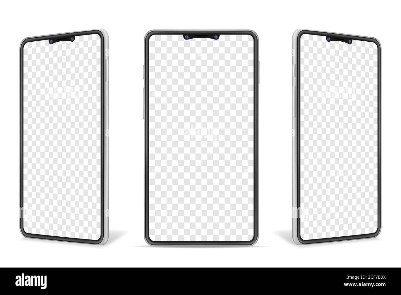 realistic smartphone blank mock up mobile phone for design vector ...