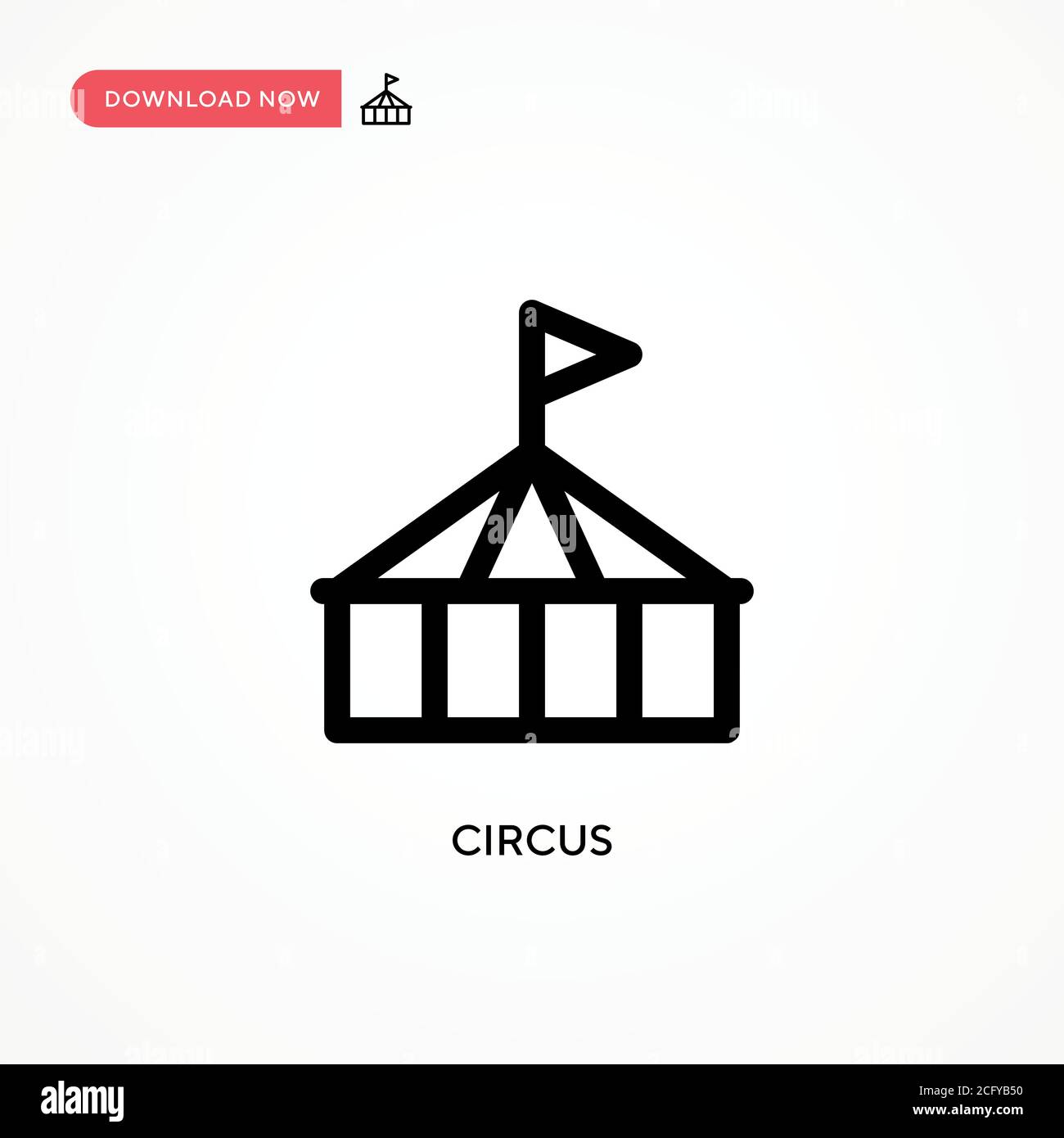 Circus Simple vector icon. Modern, simple flat vector illustration for ...