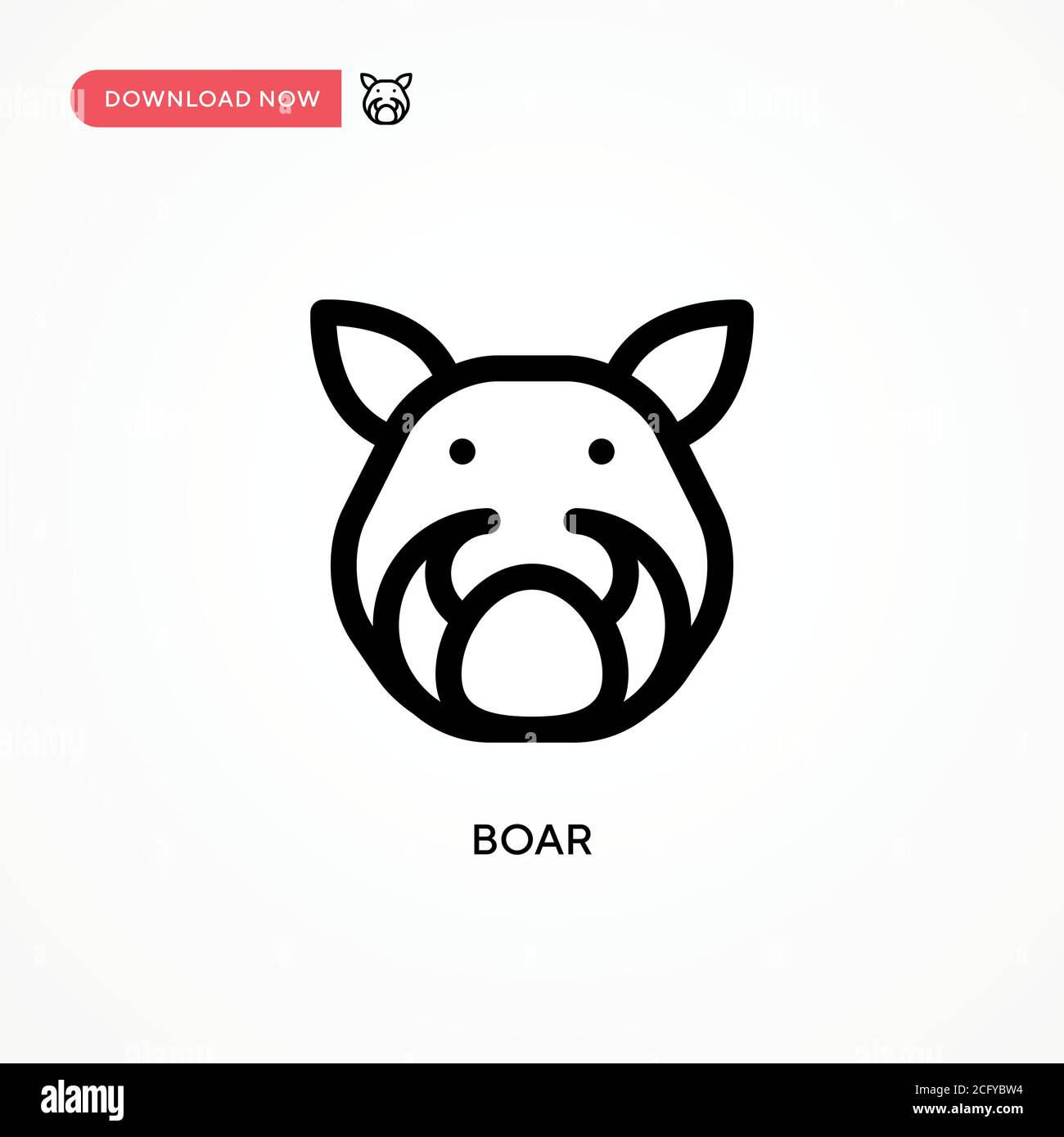 Boar Simple vector icon. Modern, simple flat vector illustration for ...