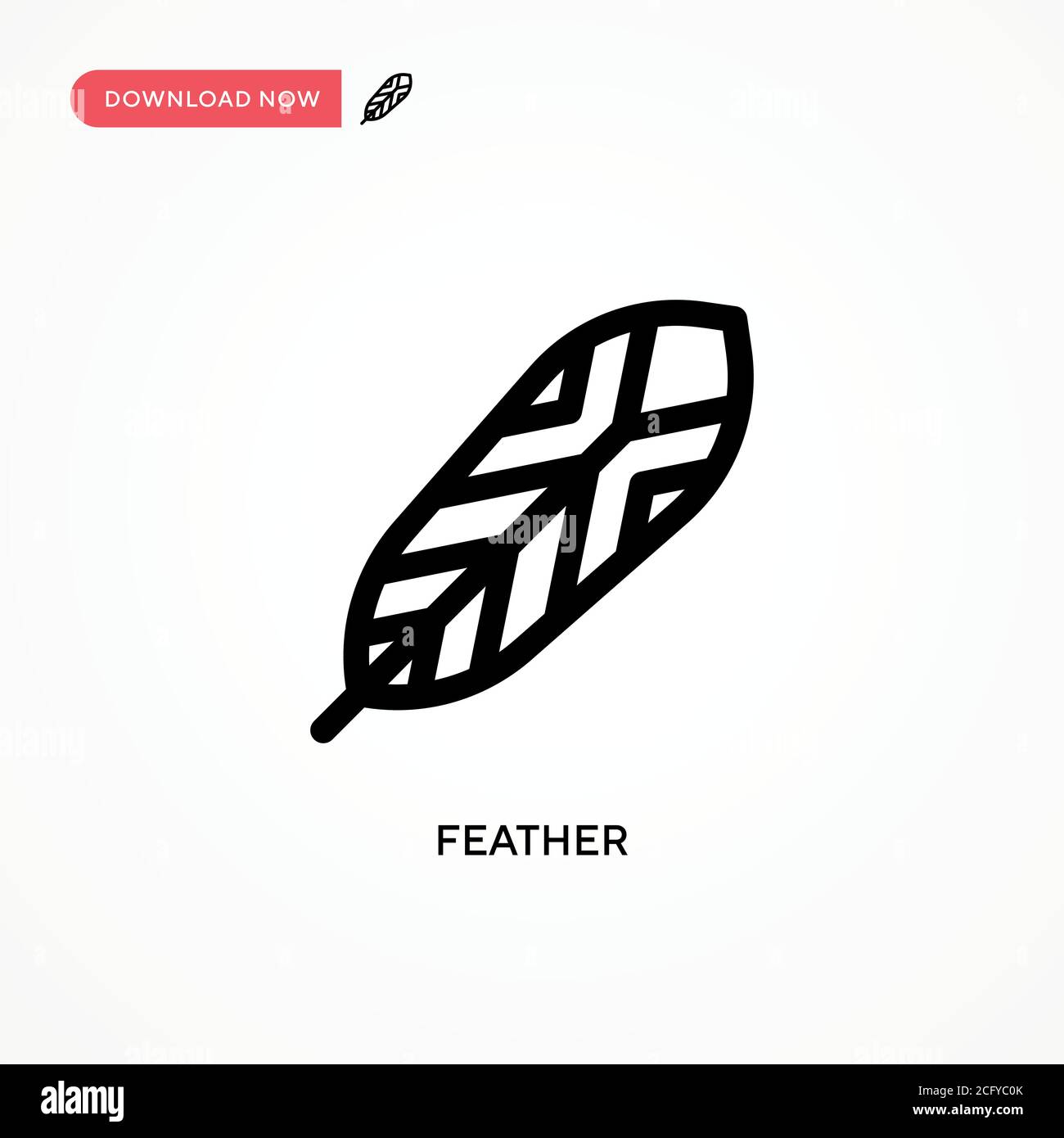 Feather Simple vector icon. Modern, simple flat vector illustration for ...