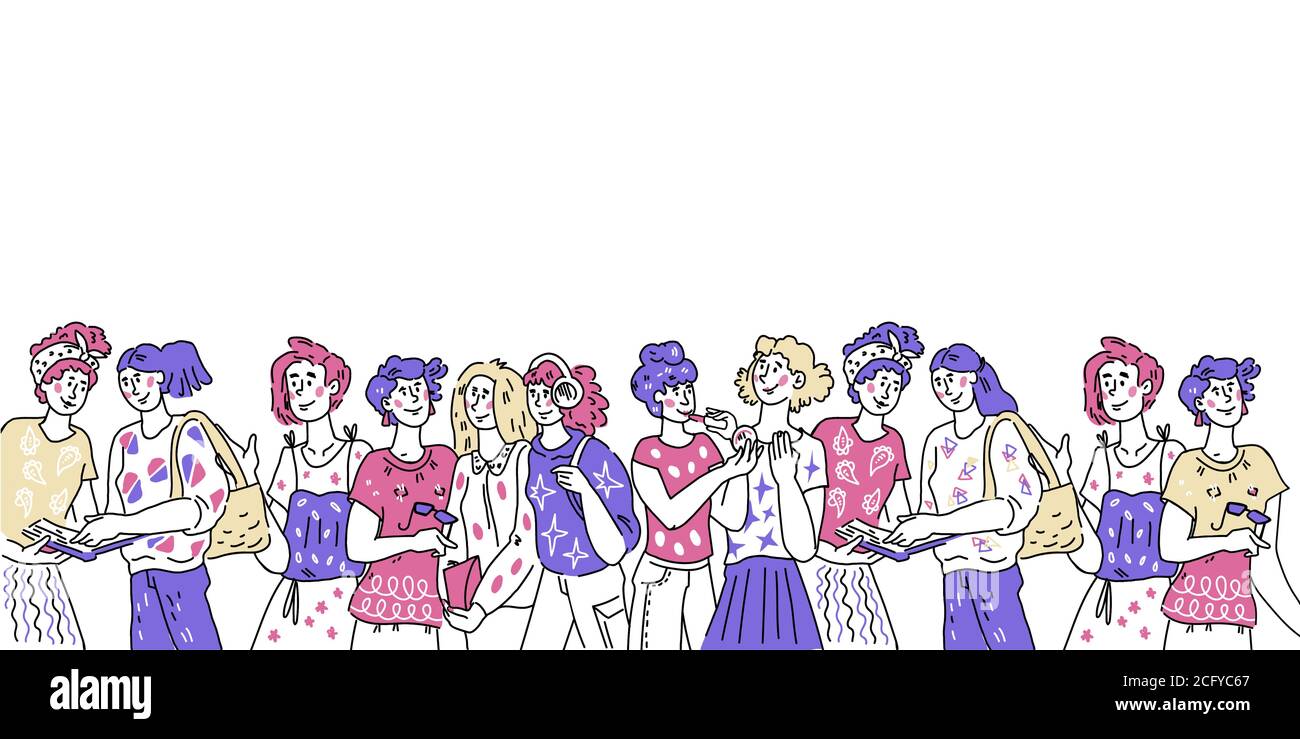 Cartoon characters female women hi-res stock photography and images - Alamy