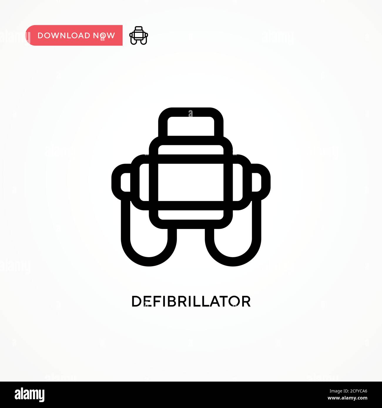Defibrillator Simple vector icon. Modern, simple flat vector ...