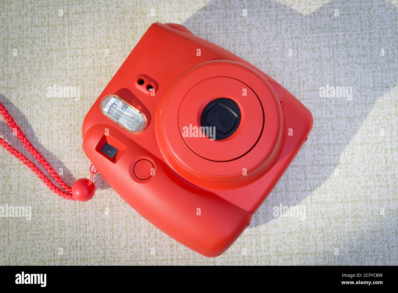 Top view of the camera on a flat background Stock Photo - Alamy