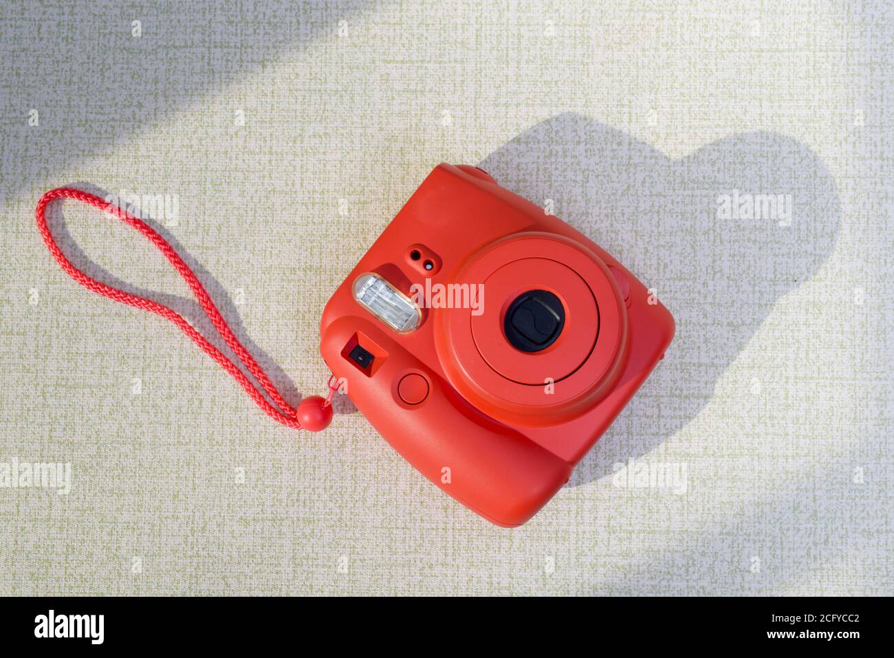 Top view of the camera on a flat background Stock Photo - Alamy