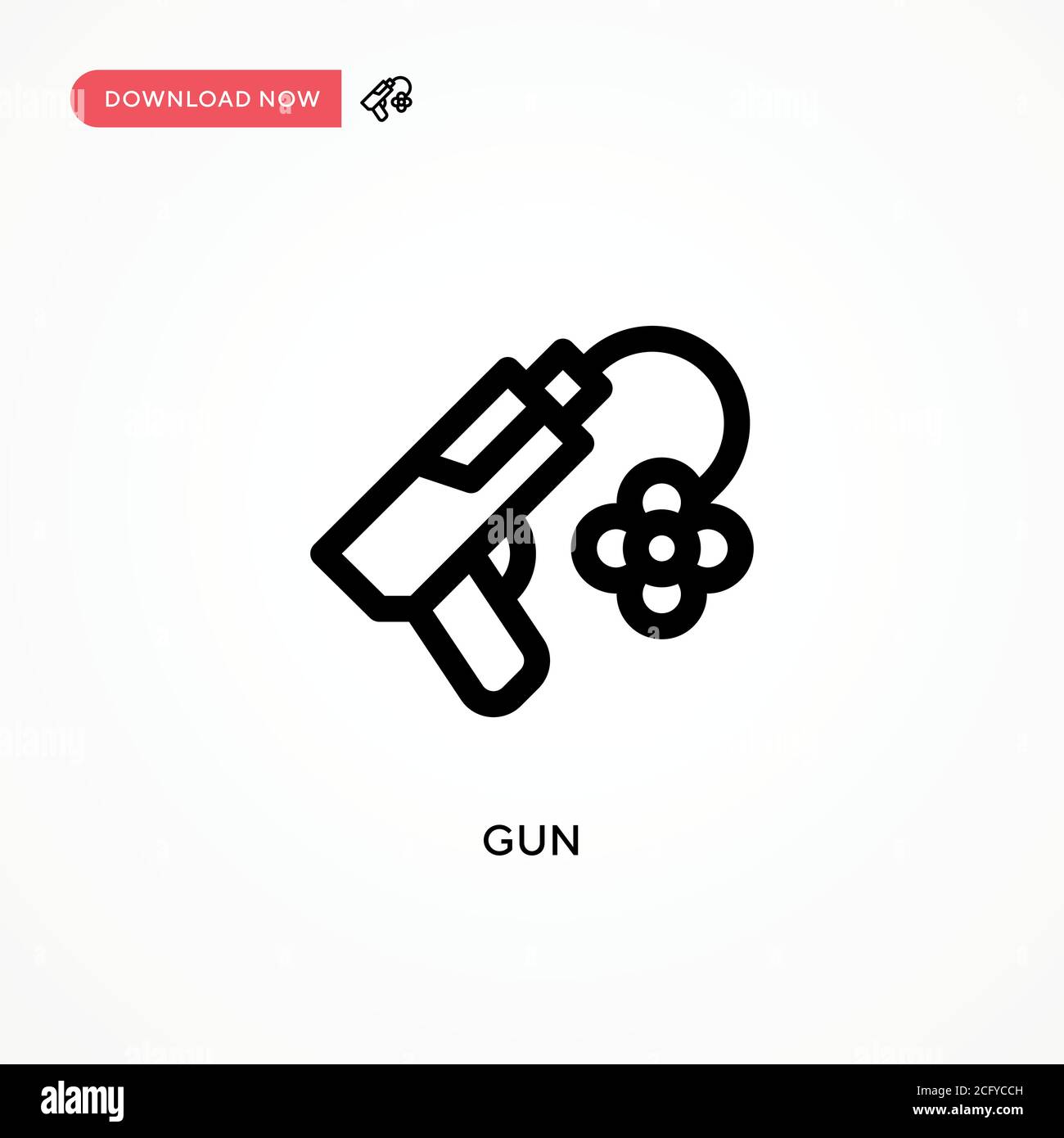 Gun Simple vector icon. Modern, simple flat vector illustration for web ...