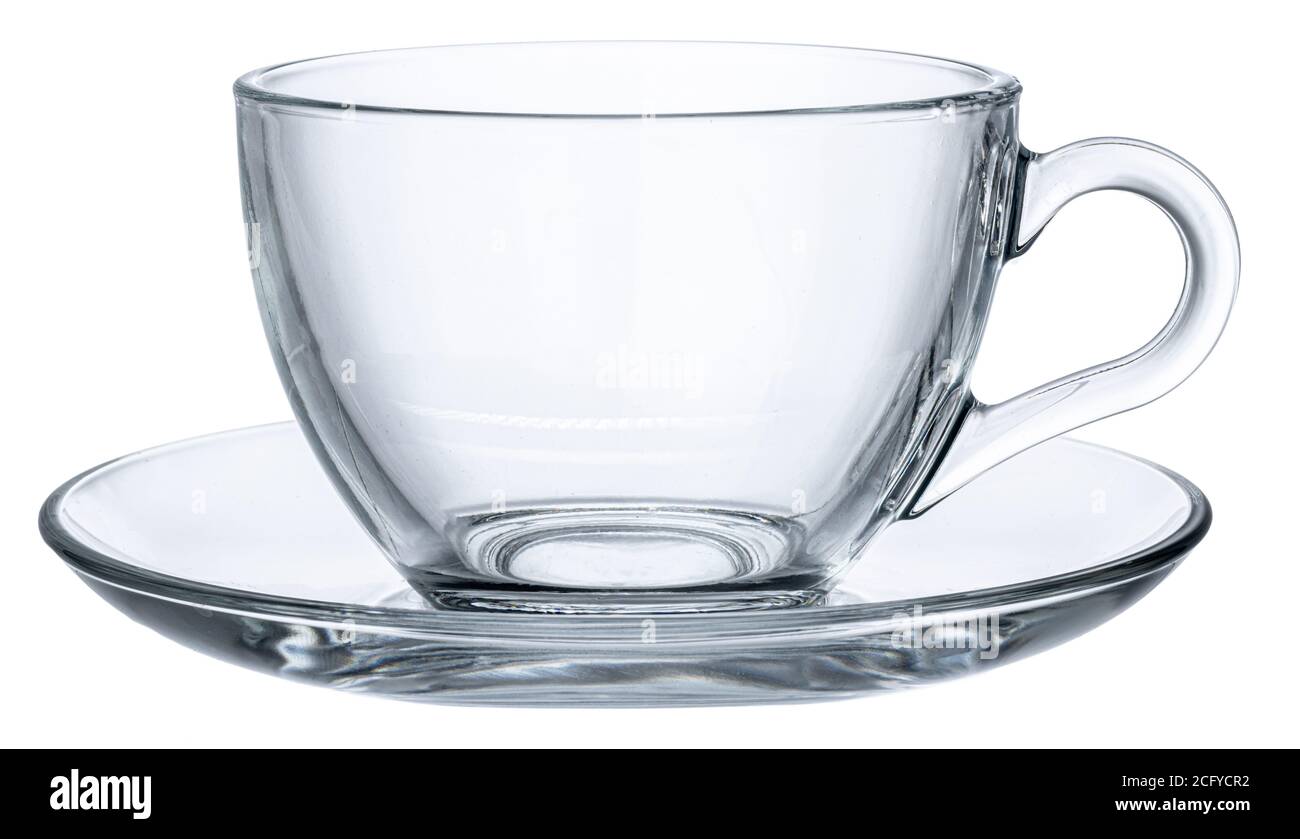 Glass tea pair isolated on white background Stock Photo - Alamy