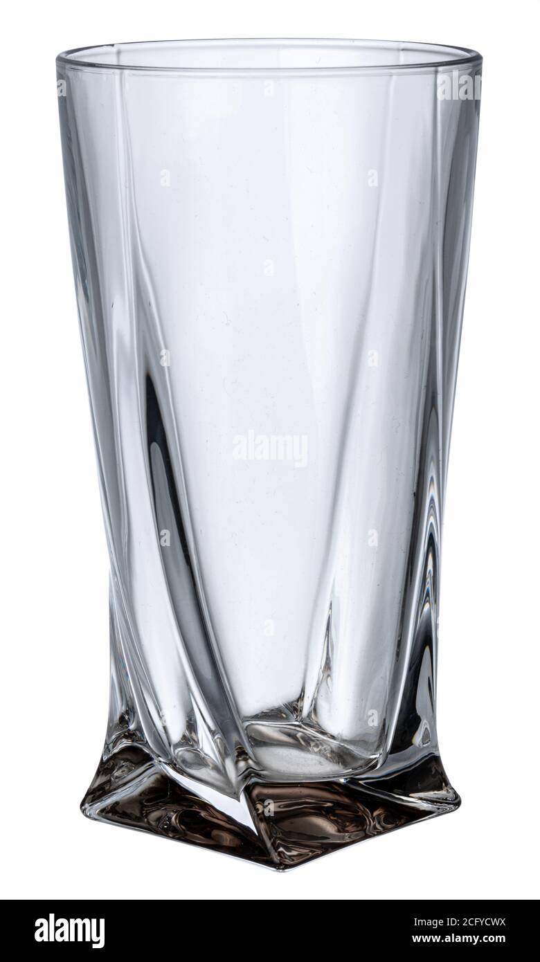 New empty glass isolated on white background Stock Photo - Alamy