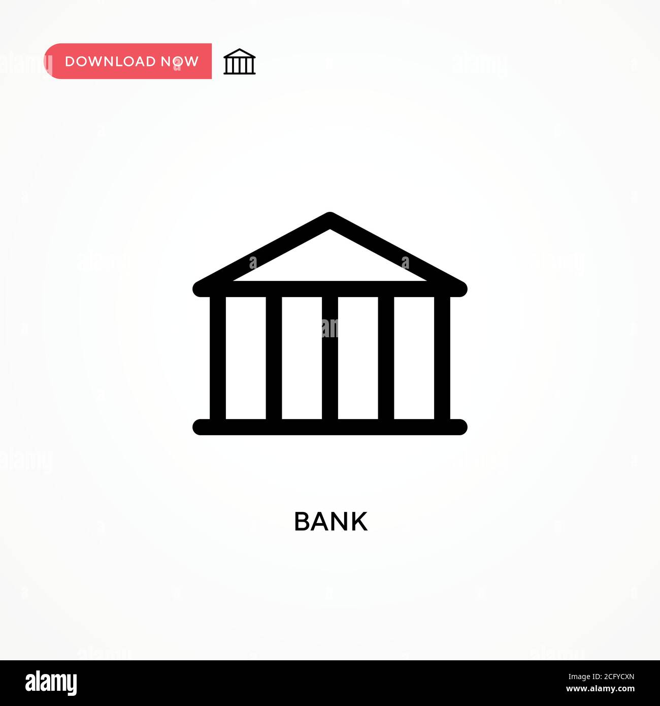 Bank Simple vector icon. Modern, simple flat vector illustration for ...