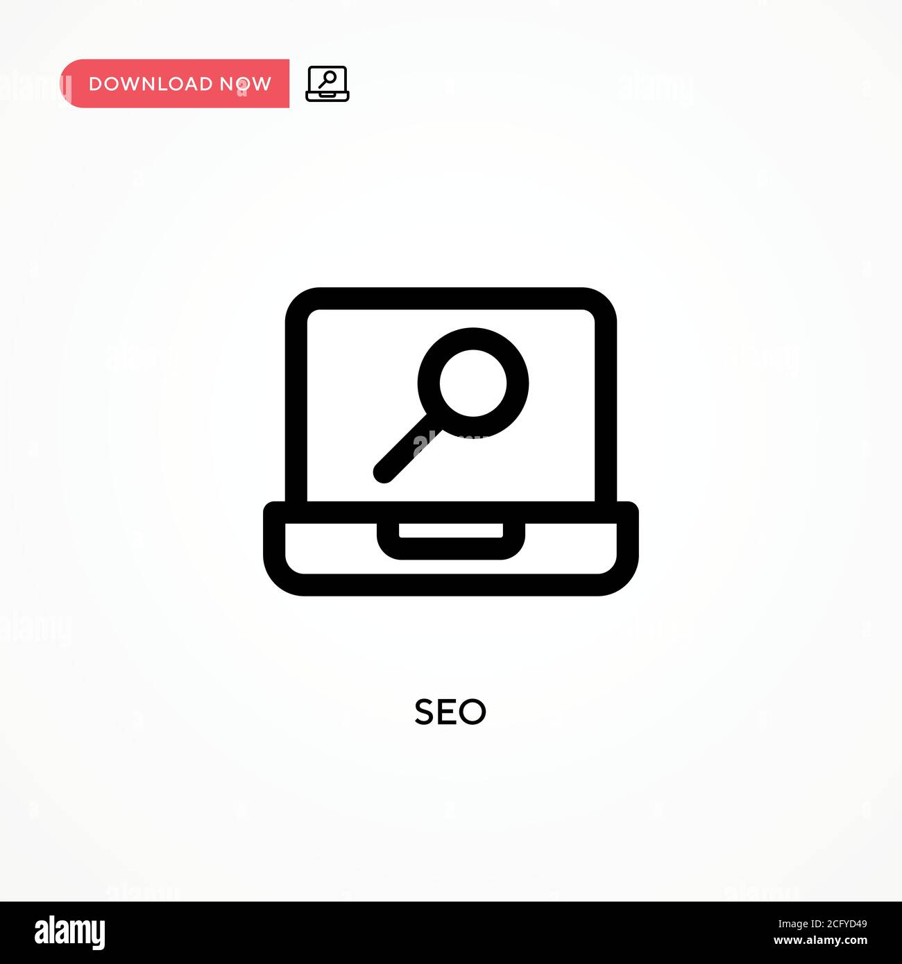Seo Simple vector icon. Modern, simple flat vector illustration for web ...