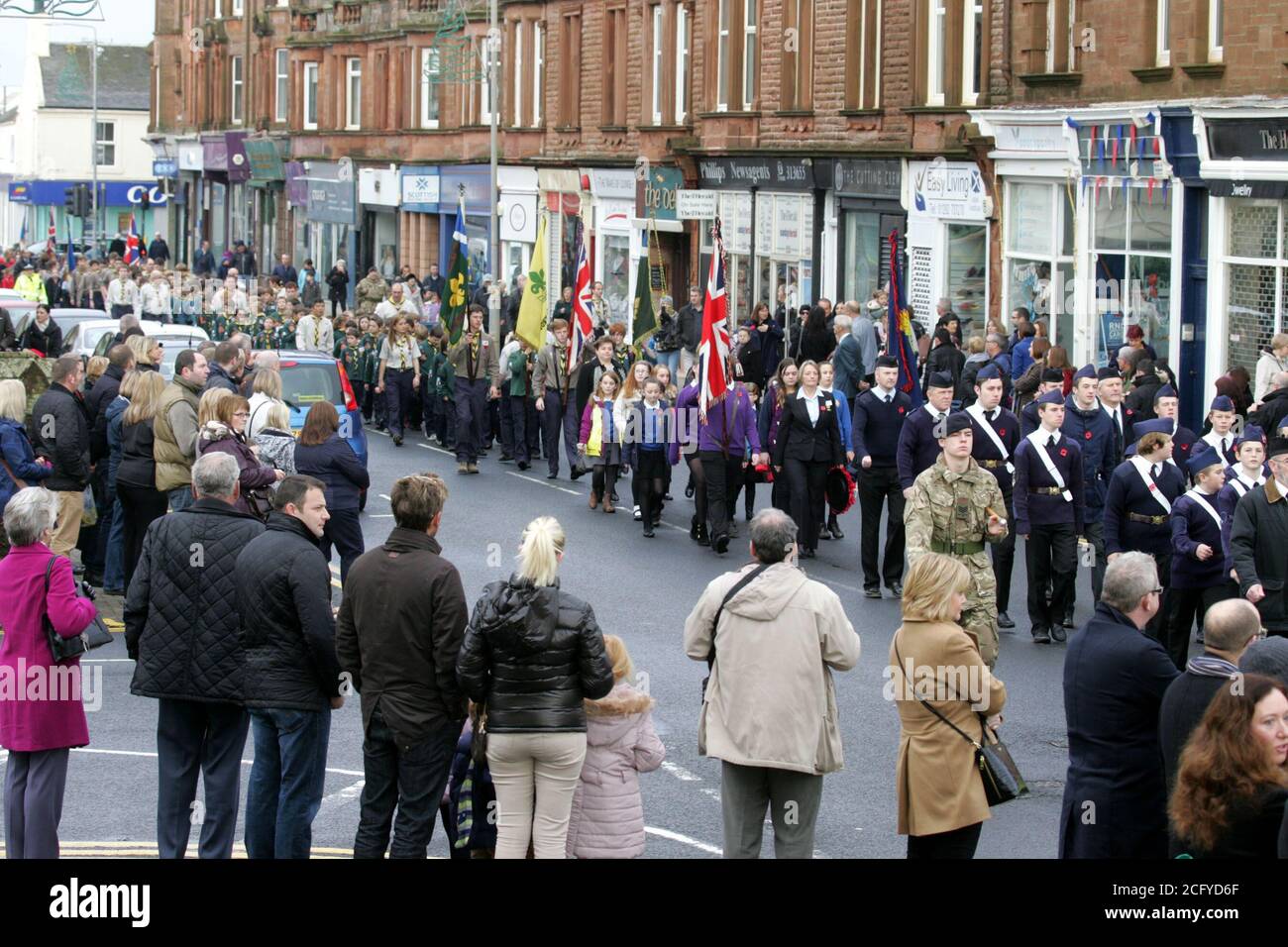 Troon, Ayrshire, Scotland, 09 Nov 2014, Remembrance Sunday, Laying of ...