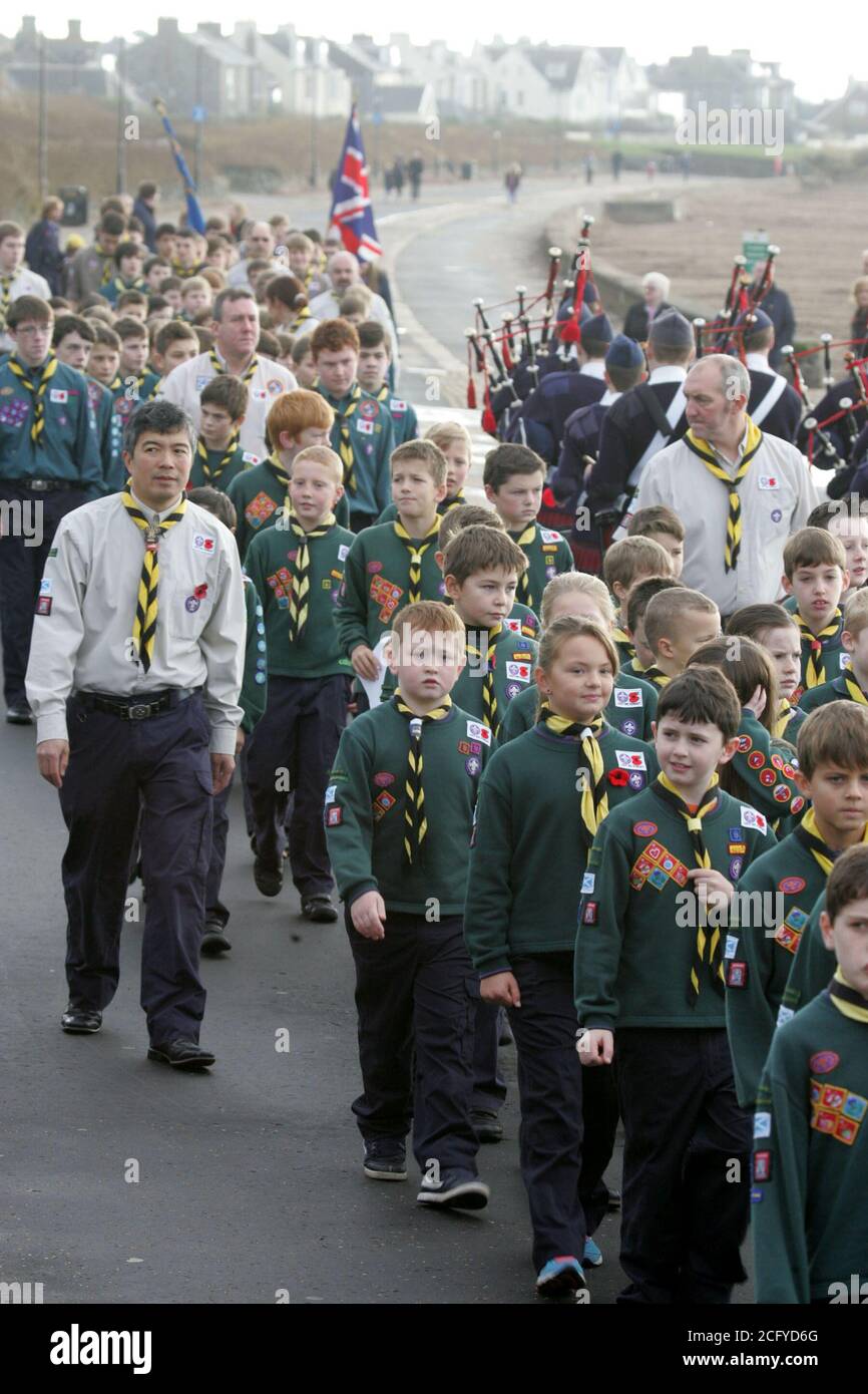 Troon, Ayrshire, Scotland, 09 Nov 2014, Remembrance Sunday, Laying of ...