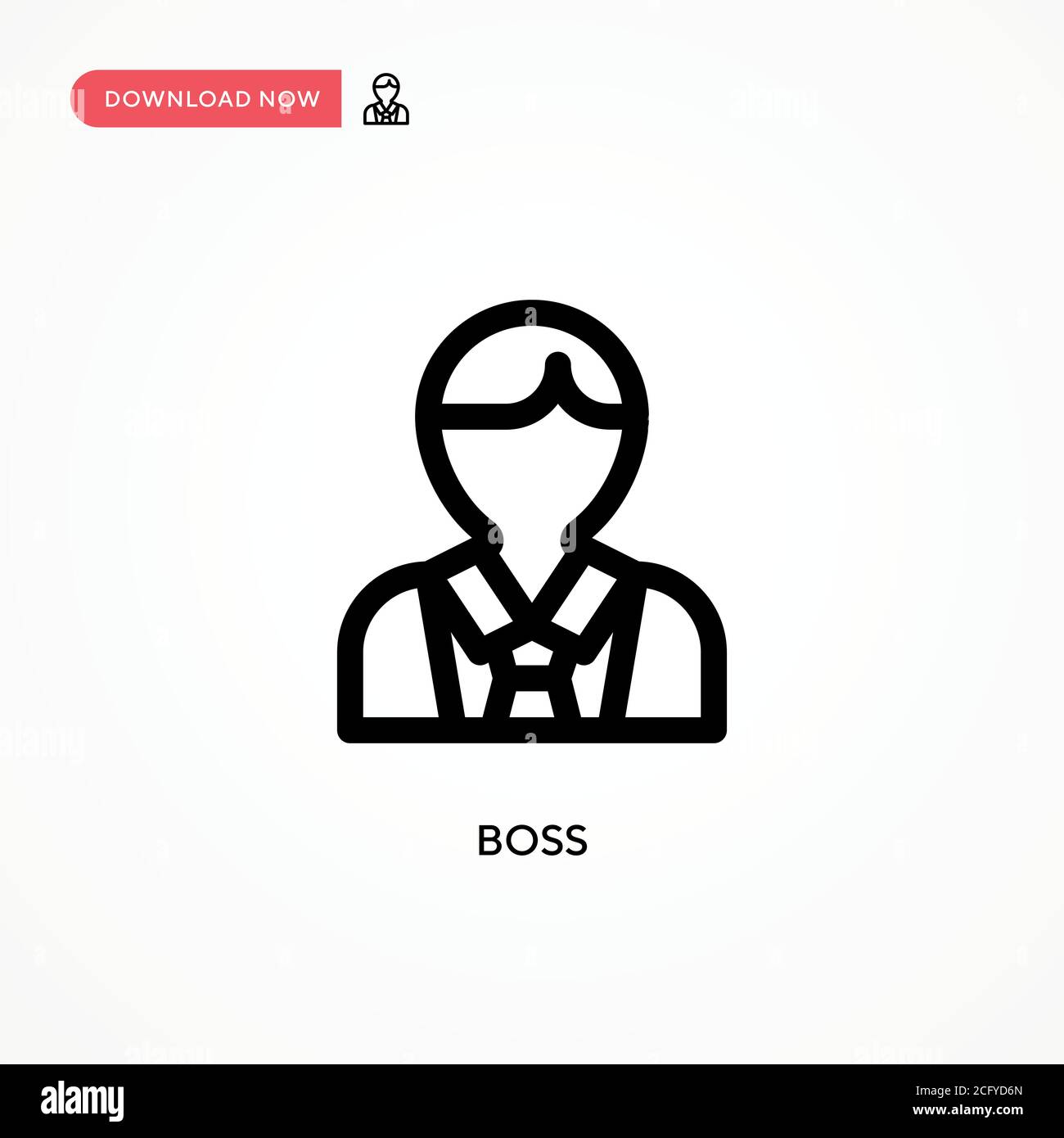 Boss Simple vector icon. Modern, simple flat vector illustration for ...
