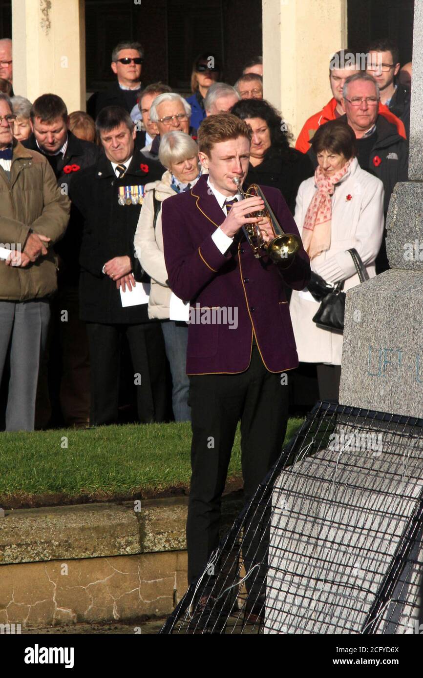 Troon, Ayrshire, Scotland, 09 Nov 2014, Remembrance Sunday, Laying of ...