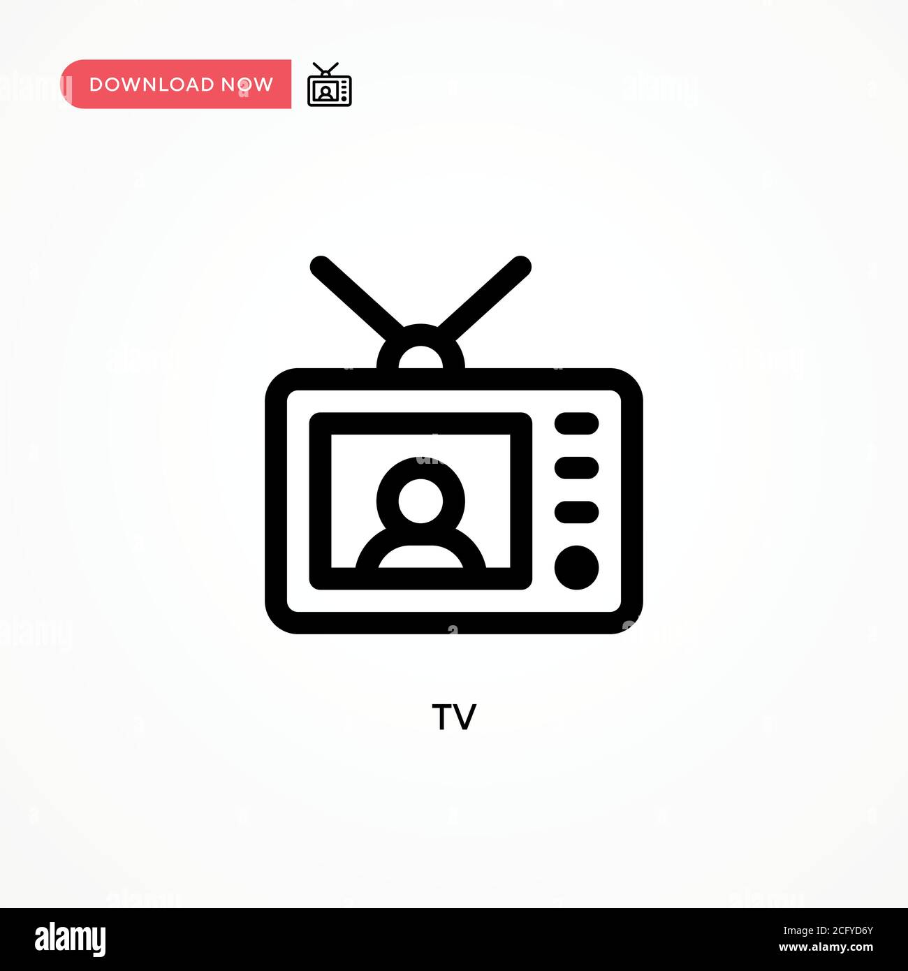 Tv Simple vector icon. Modern, simple flat vector illustration for web ...