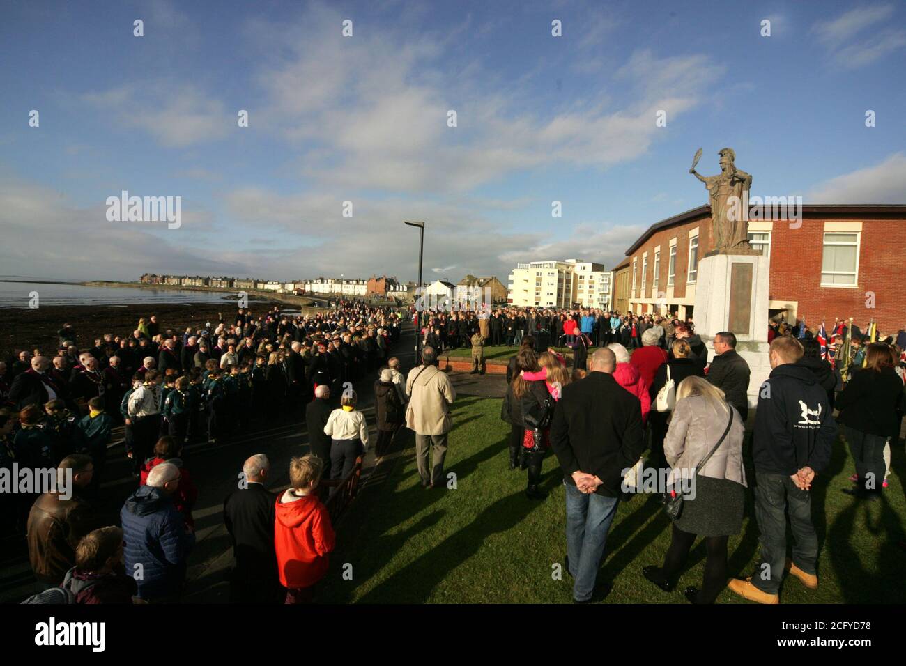 Troon, Ayrshire, Scotland, 09 Nov 2014, Remembrance Sunday, Laying of ...