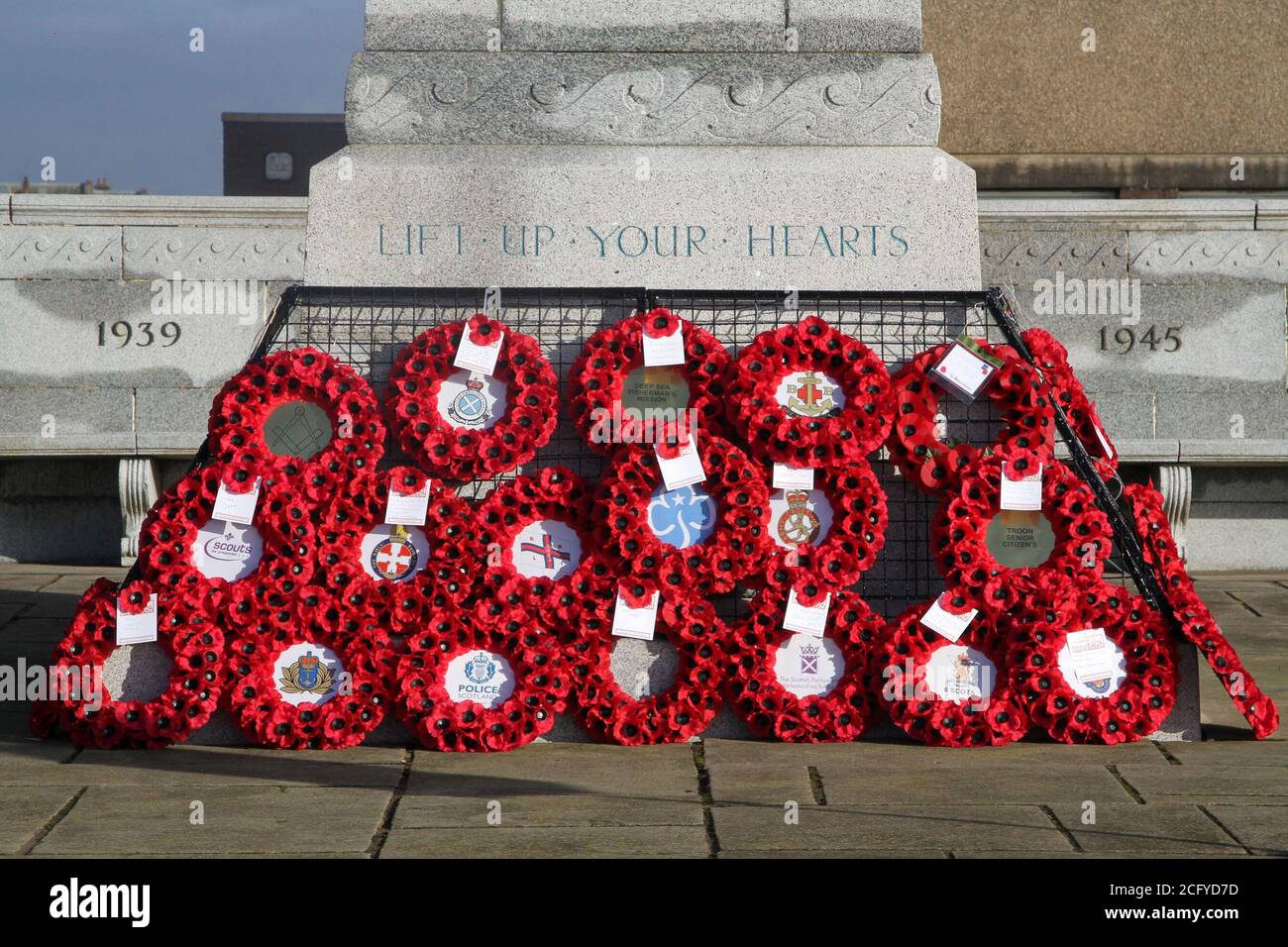 Troon, Ayrshire, Scotland, 09 Nov 2014, Remembrance Sunday, Laying of ...