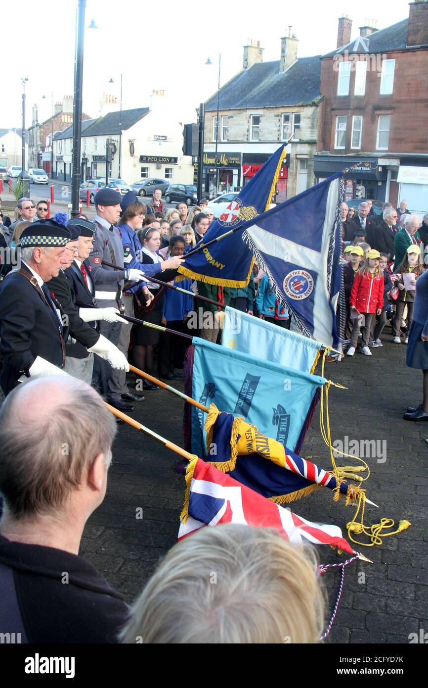 Prestwick, Ayrshire, Scotland, 09 Nov 2014, Remembrance Sunday ...