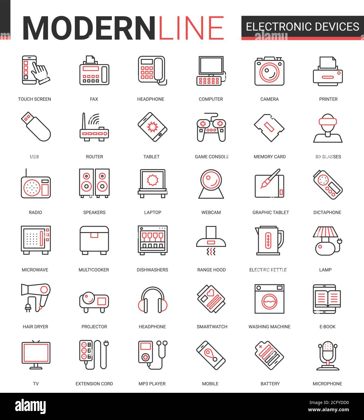 Electronic devices symbols hi-res stock photography and images - Alamy