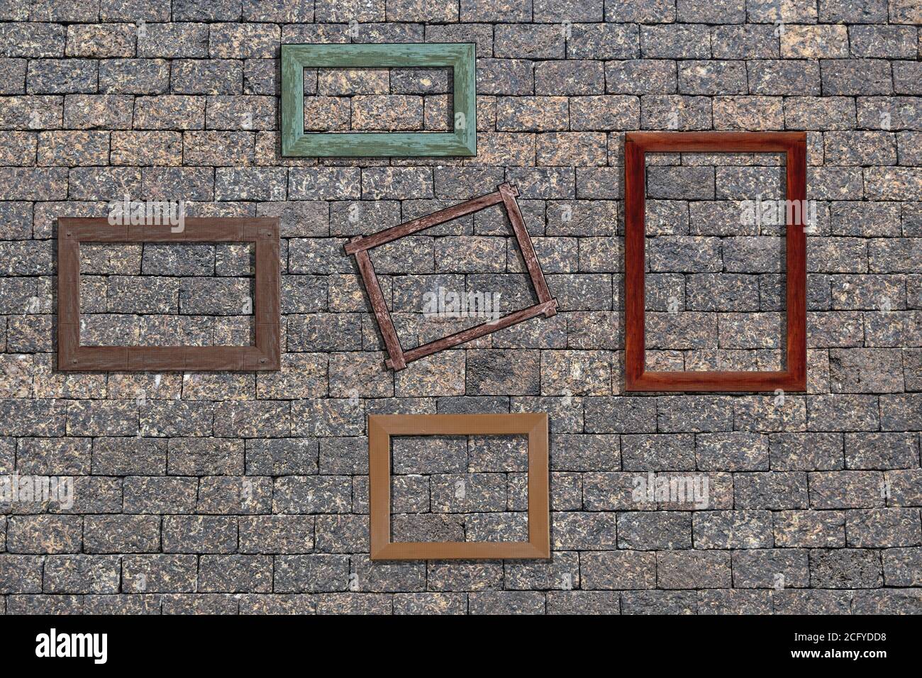 Old frames on wall hi-res stock photography and images - Alamy