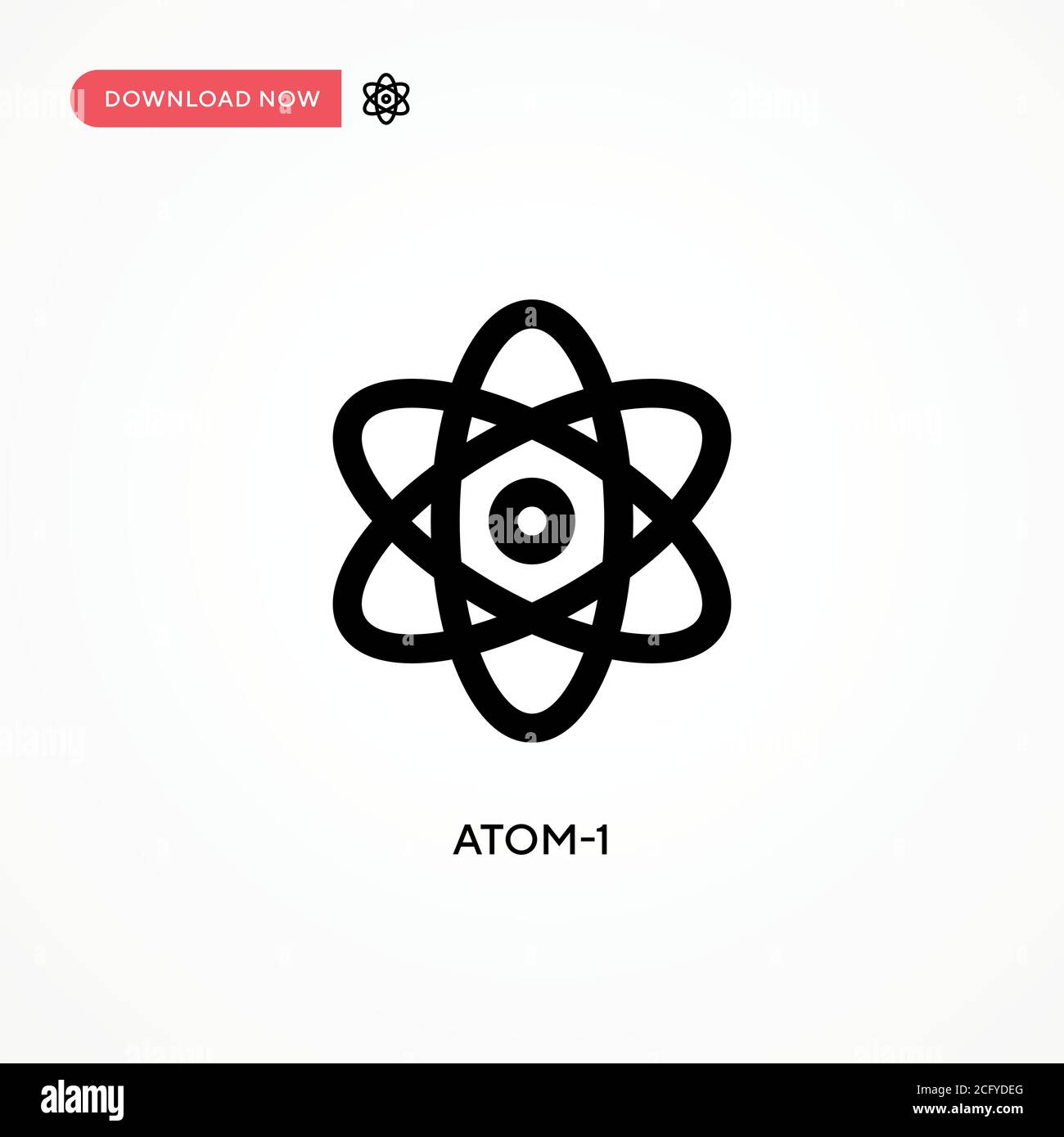 Atom-1 Simple vector icon. Modern, simple flat vector illustration for ...