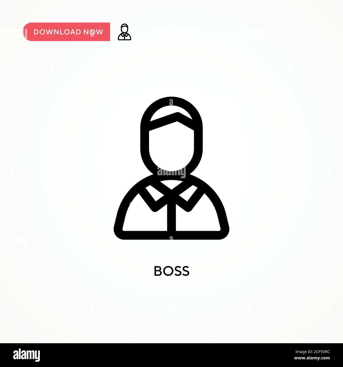 Boss Simple vector icon. Modern, simple flat vector illustration for ...