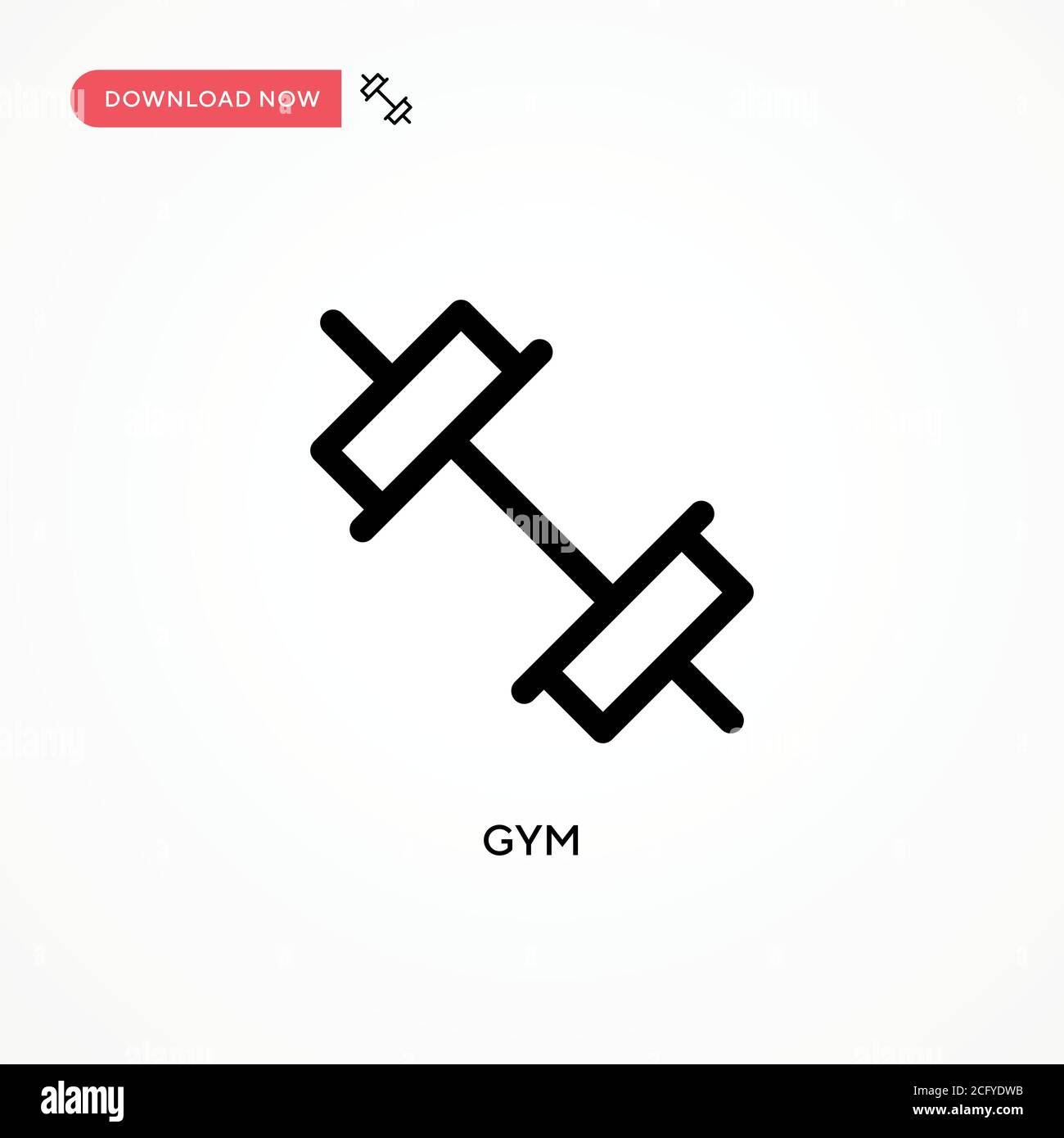 Gym Simple vector icon. Modern, simple flat vector illustration for web ...