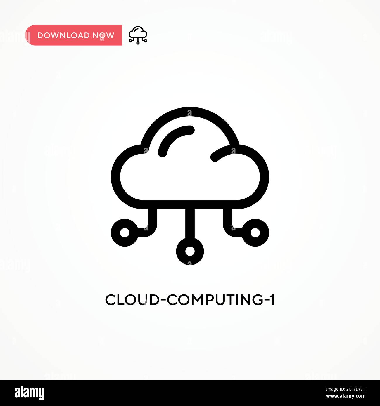 Cloud-computing-1 Simple vector icon. Modern, simple flat vector ...