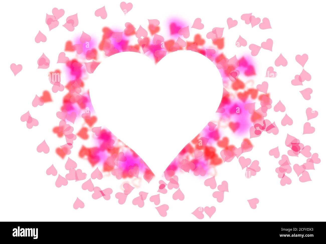 Pink paper hearts background Cut Out Stock Images & Pictures - Alamy