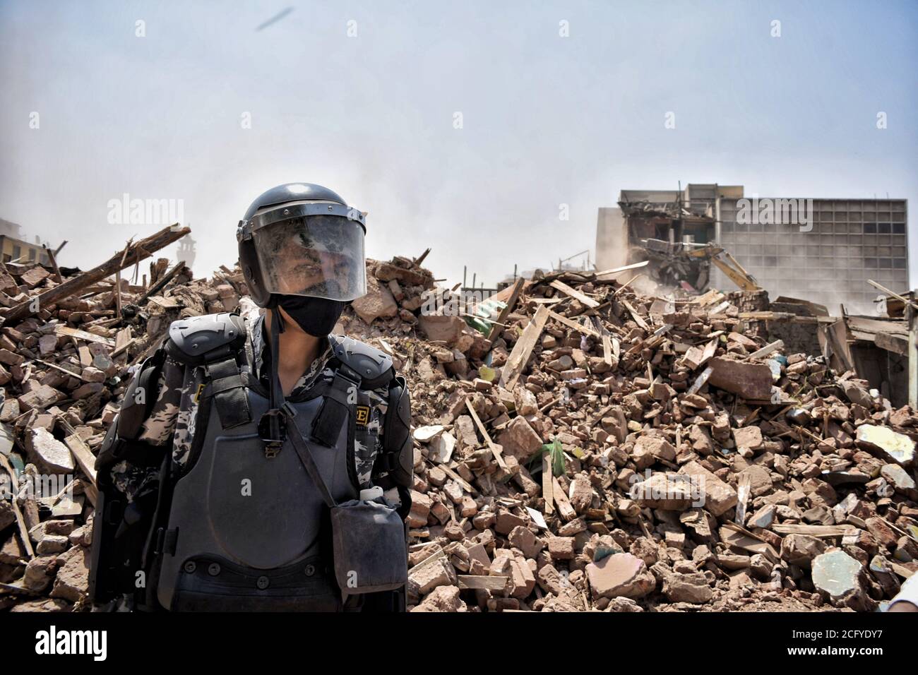 Cairo, Egypt. 08th Sep, 2020. A soldier of the Egytian Central Security ...