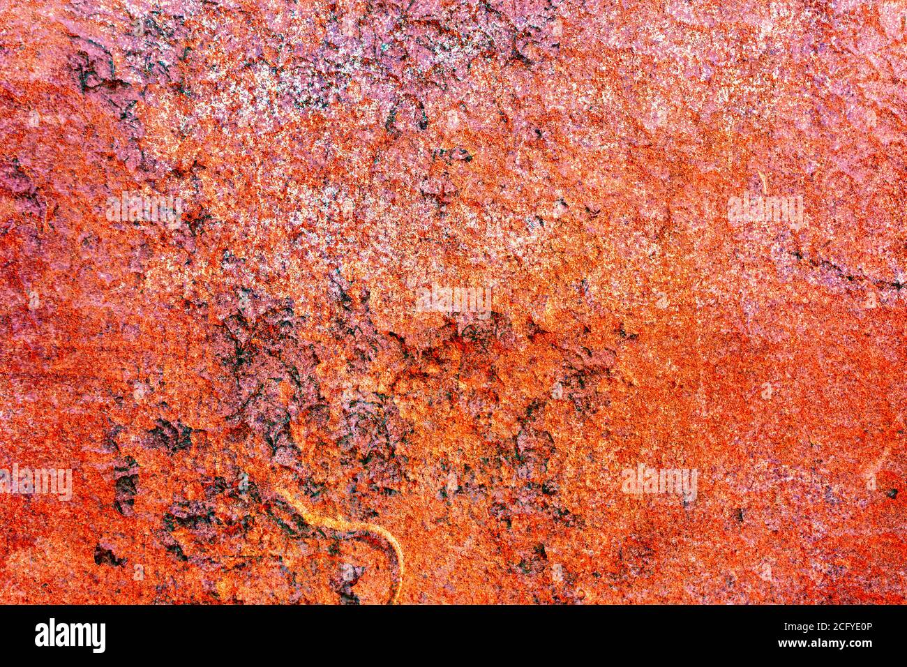 Abstract texture of rusty metal. A cracked rust metal wall. Background ...