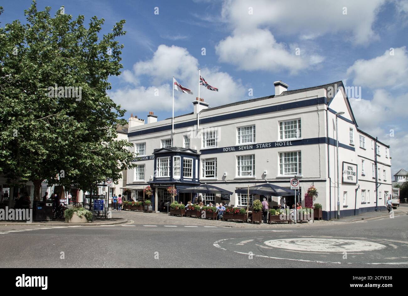 The popular Royal Seven Stars Hotel in Fore Street at the historic ...