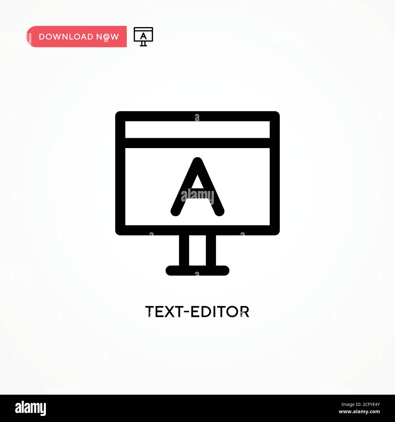 Text-editor Simple vector icon. Modern, simple flat vector illustration ...