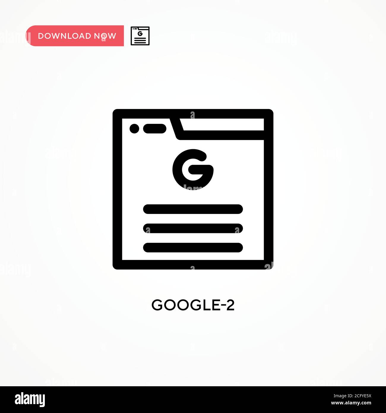 Google-2 Simple vector icon. Modern, simple flat vector illustration ...