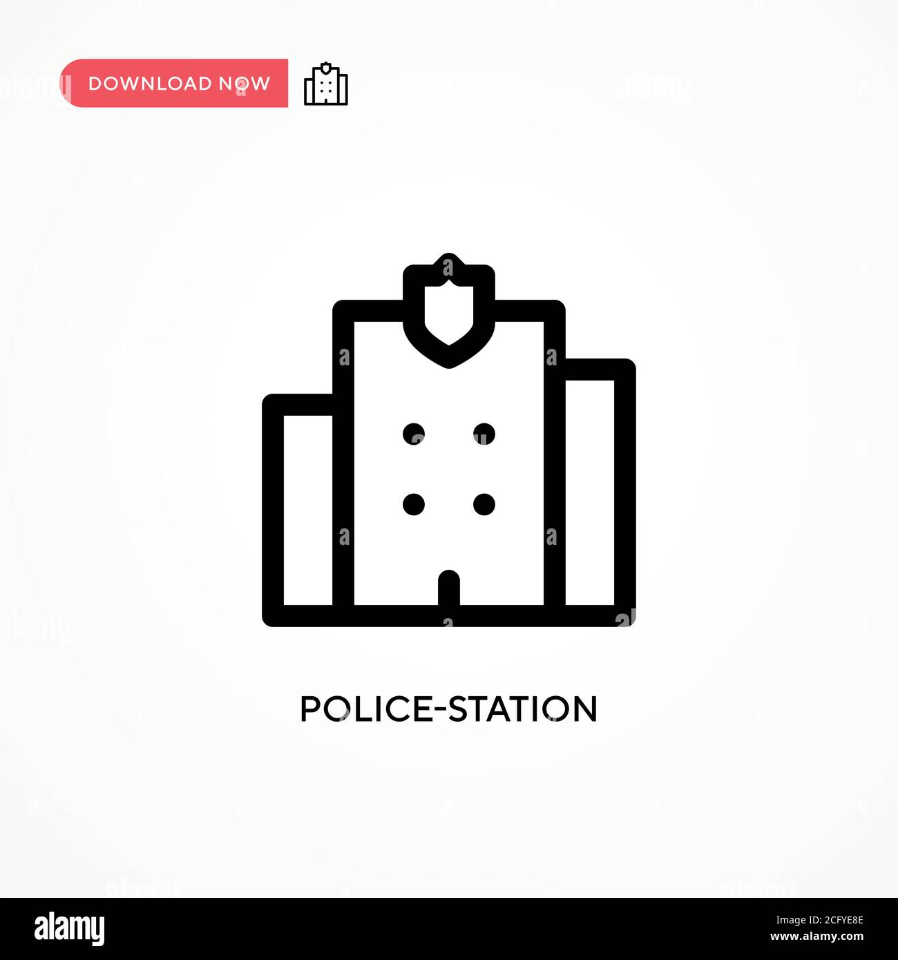 Police-station Simple vector icon. Modern, simple flat vector ...